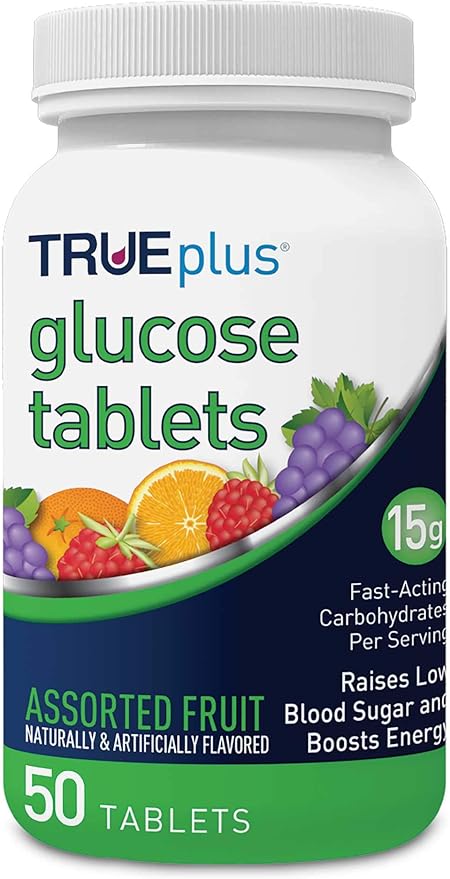 Amazon.com: TRUEplus® Glucose Tablets, Assorted Flavor (Grape ...