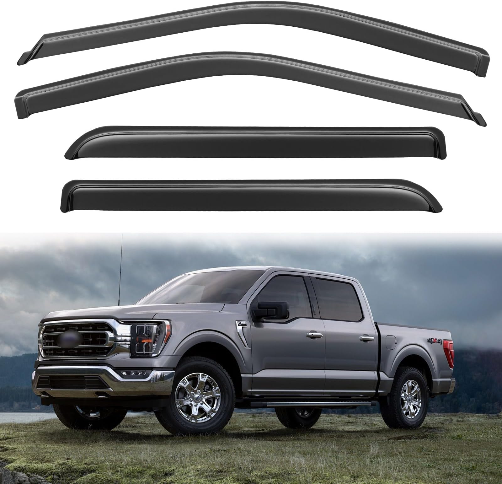 Amazon.com: Goodyear Shatterproof in-Channel Window Deflectors for Ford ...