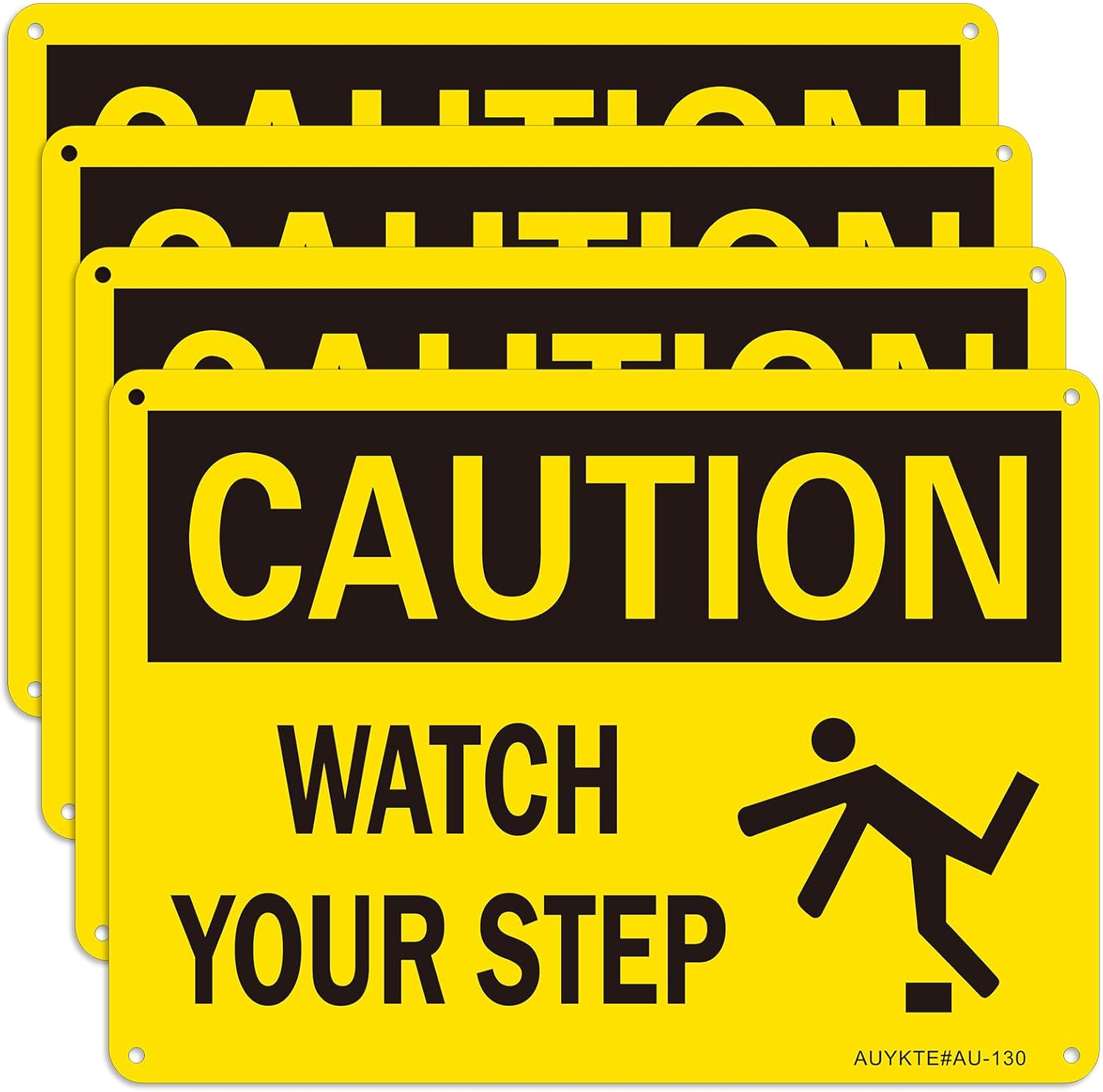 Amazon.com: 4 Pack Caution Watch Your Step Sign for floor, Safety Sign ...