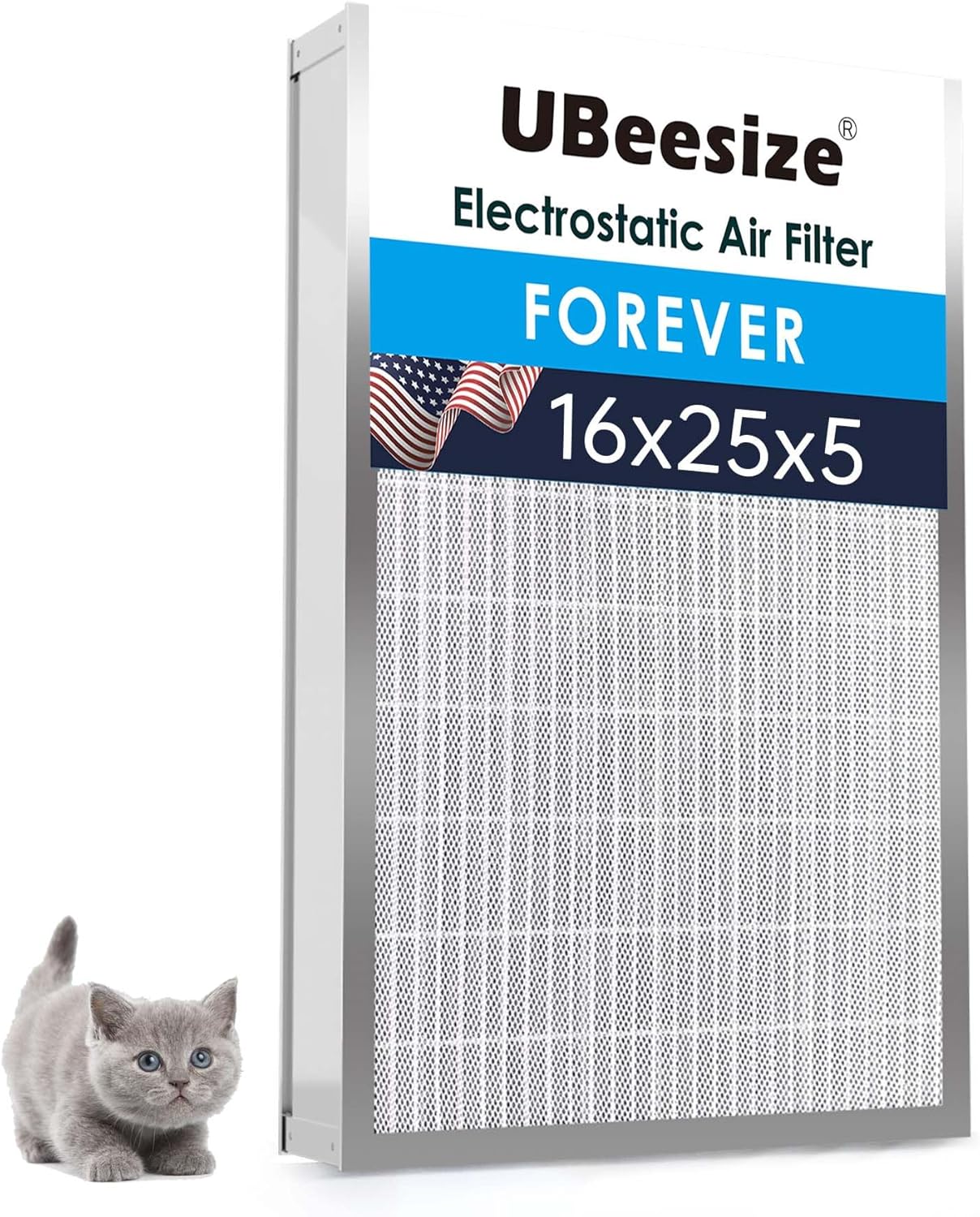 Amazon.com: UBeesize 16x25x5 Reusable Electrostatic Air Filter HVAC AC ...
