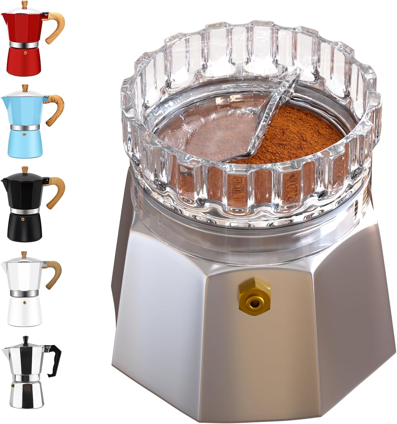 Amazon.com: DITOSH Moka Pot Dosing Funnel Transparent Mocha Dispenser ...