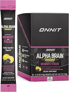 Amazon.com: ONNIT Alpha Brain Instant Cognitive Support Drink Mix ...