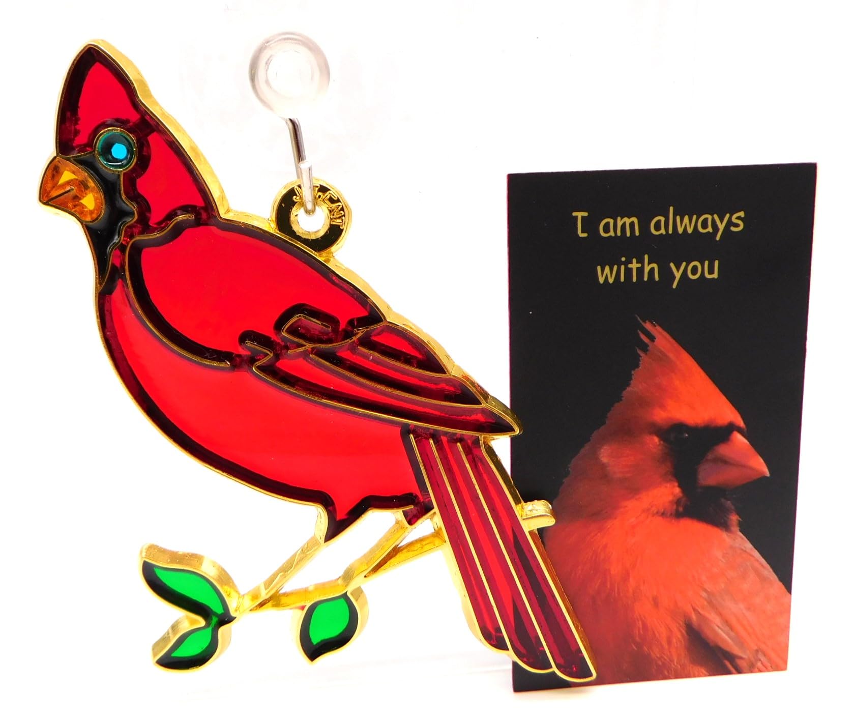 Amazon.com: Cardinal Suncatcher Memorial Set Window Decoration with ...