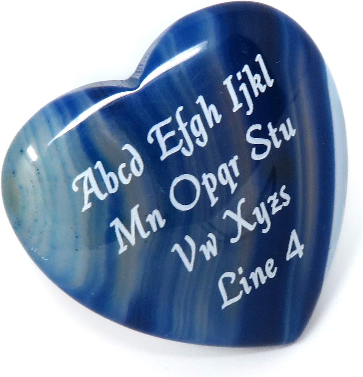 Amazon.com: Innovative Surface Art Blue Agate Stone Heart - Custom ...