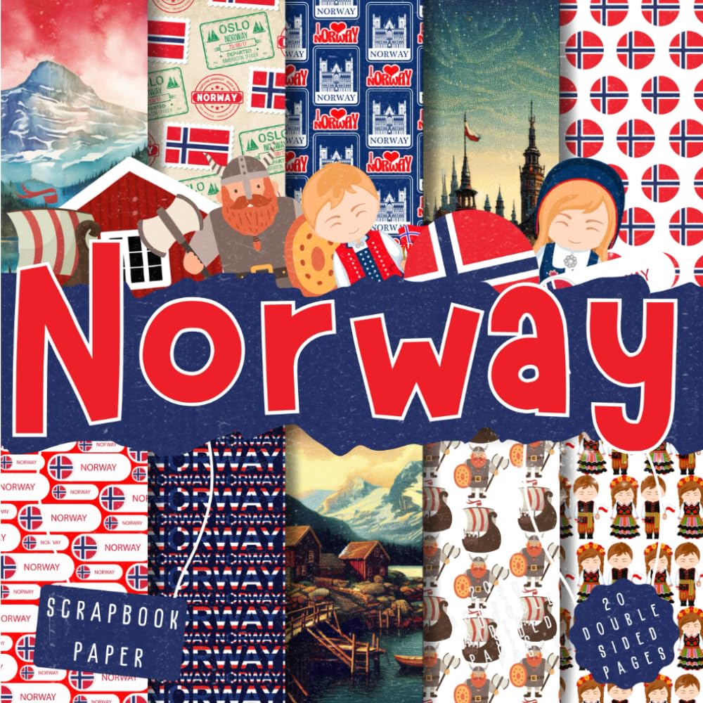 Norway scrapbook paper, 20 Double Sided Sheets: Versatile Decorative ...