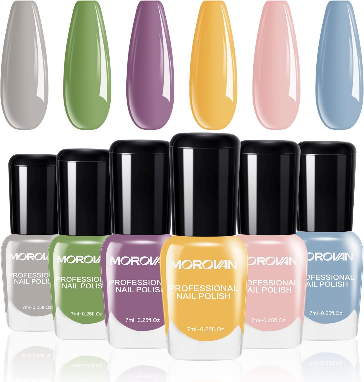 Amazon.com : Morovan Fingernail Nail Polish Set: 15 Color Burgundy Red ...