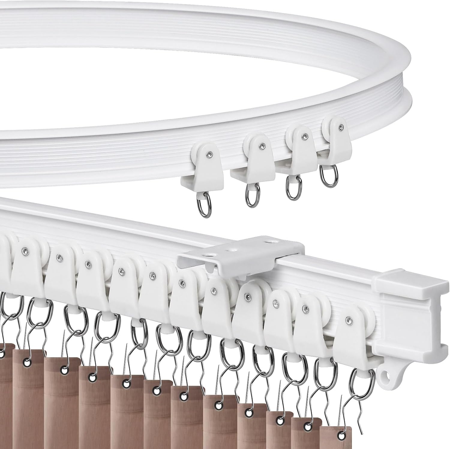 Amazon.com: YNL Ceiling Curtain Track 13.1FT Curtain Track Ceiling ...