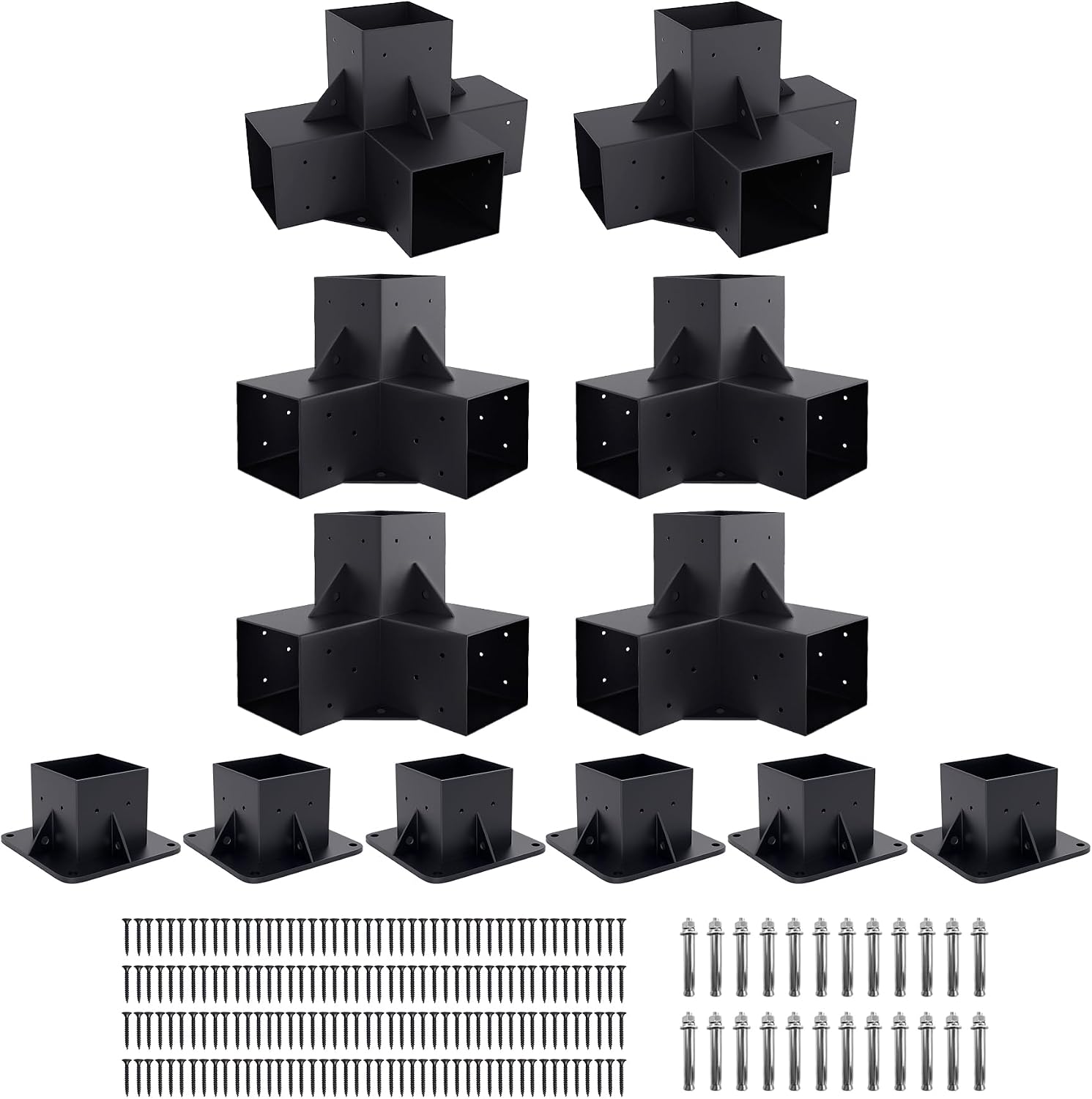 Amazon.com: Neorexon Pergola Bracket Kit Elevated Wood Stand Kit ...