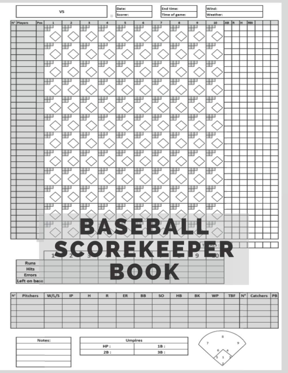 Baseball score keeper book: Baseball score sheets large print |Gift for ...