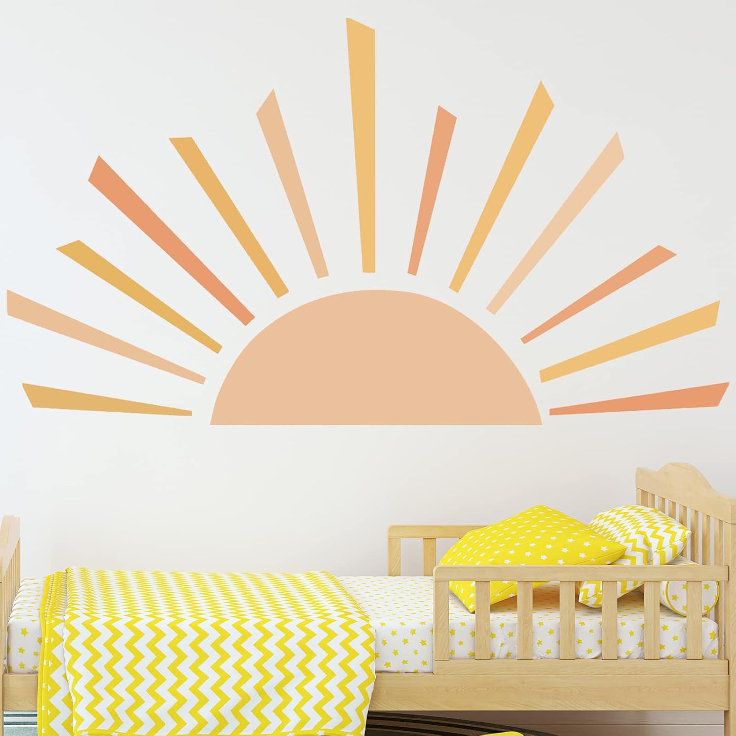 Amazon.com: ECam Half Sun Wall Decal, Boho Decals, Sunshine Large ...