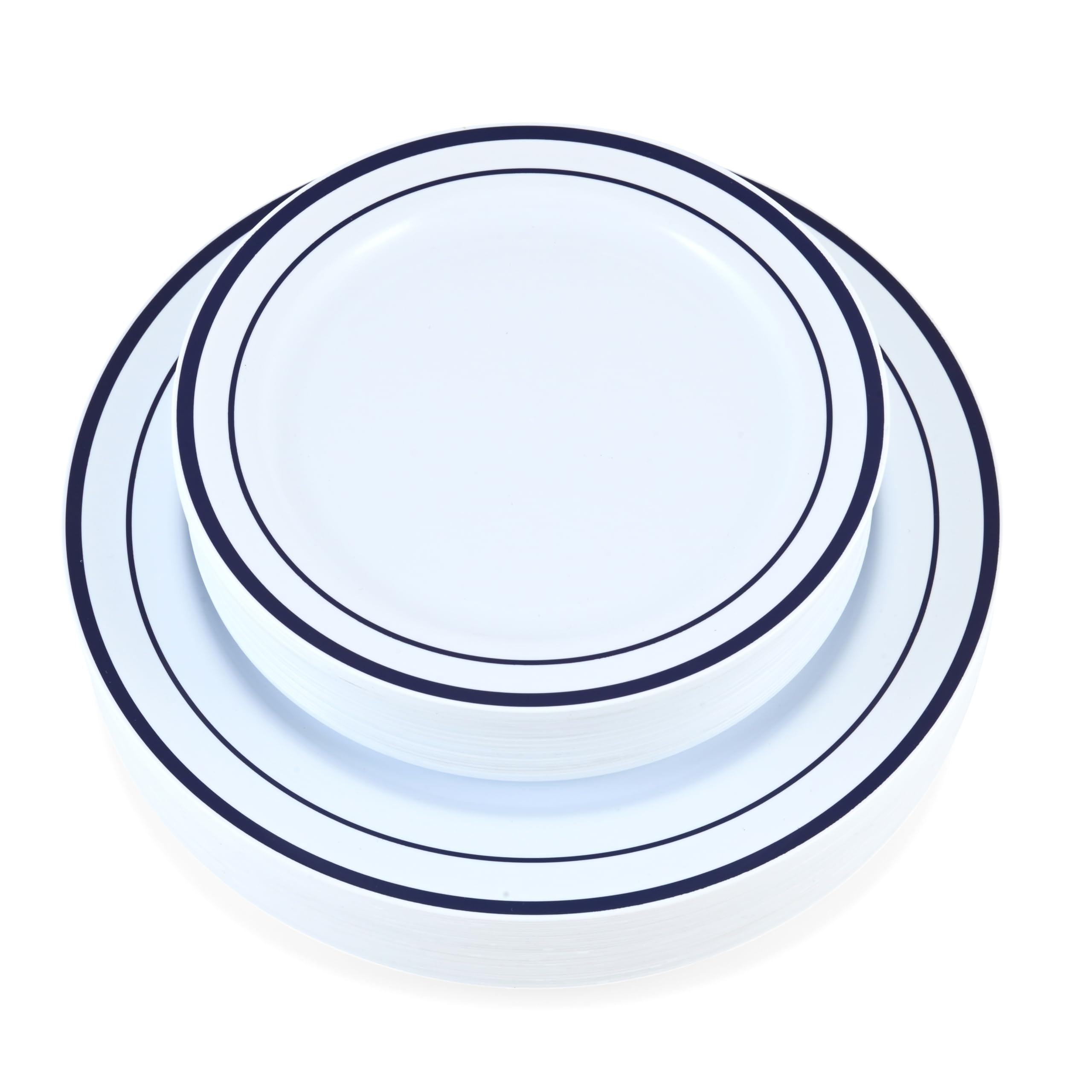 Amazon.com: Crystal Ridge Tableware 60-Piece Plastic Plates Set Premium ...