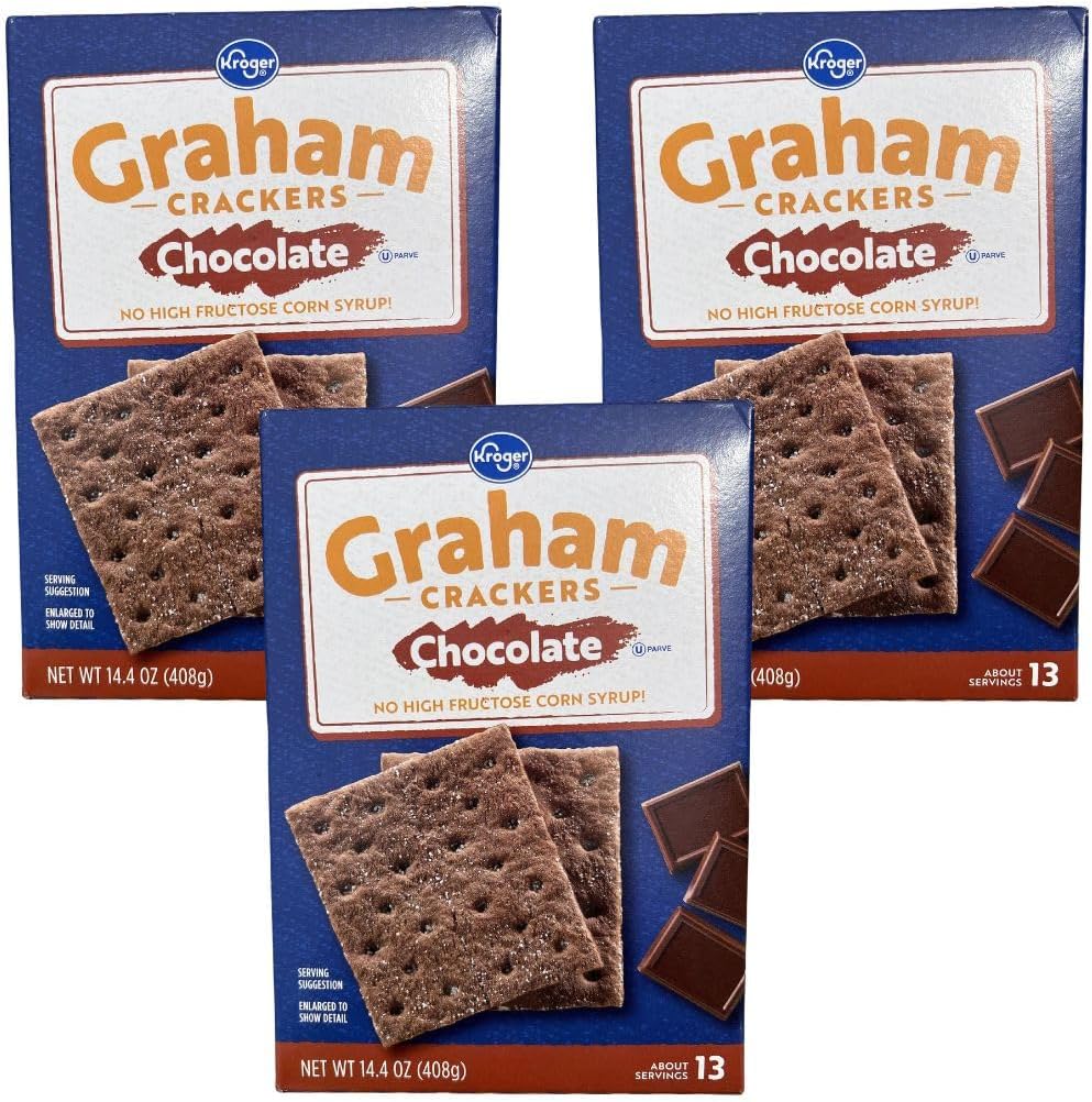 Amazon.com: Chocolate Graham Crackers Kroger, 14.4 oz Pack of 3