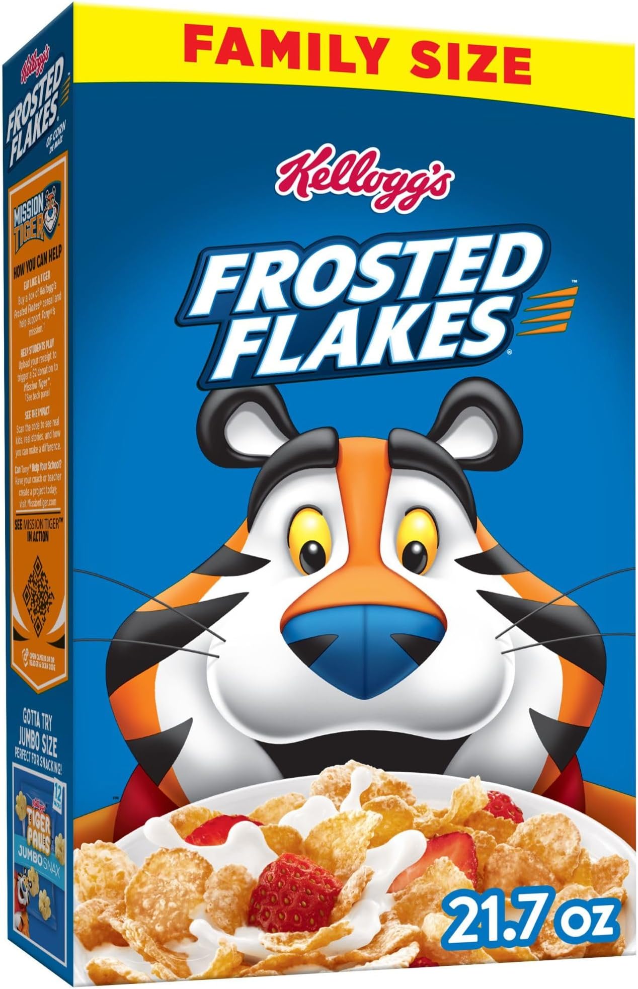 Amazon.com: Kellogg's Frosted Flakes Breakfast Cereal, Kids Cereal ...