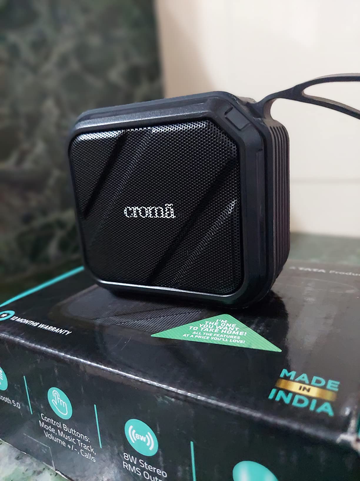 Croma 8W Portable Bluetooth Speaker with 18 hours of play time at mid ...