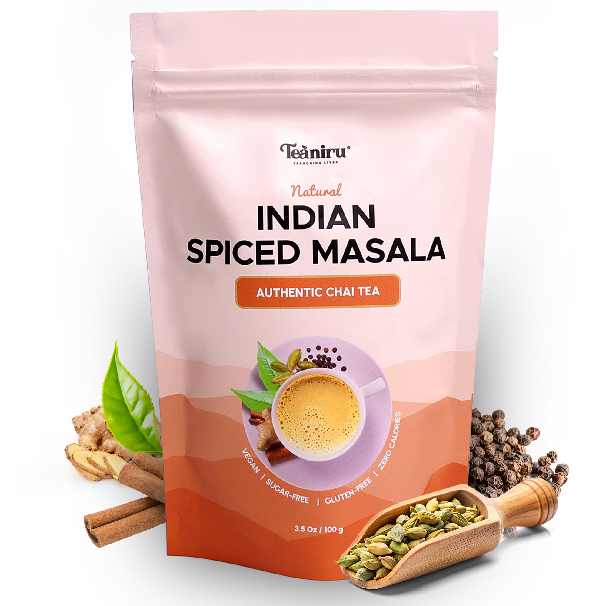 Amazon.com : Teaniru, Indian Spiced Masala Chai Tea - 100g | Masala ...