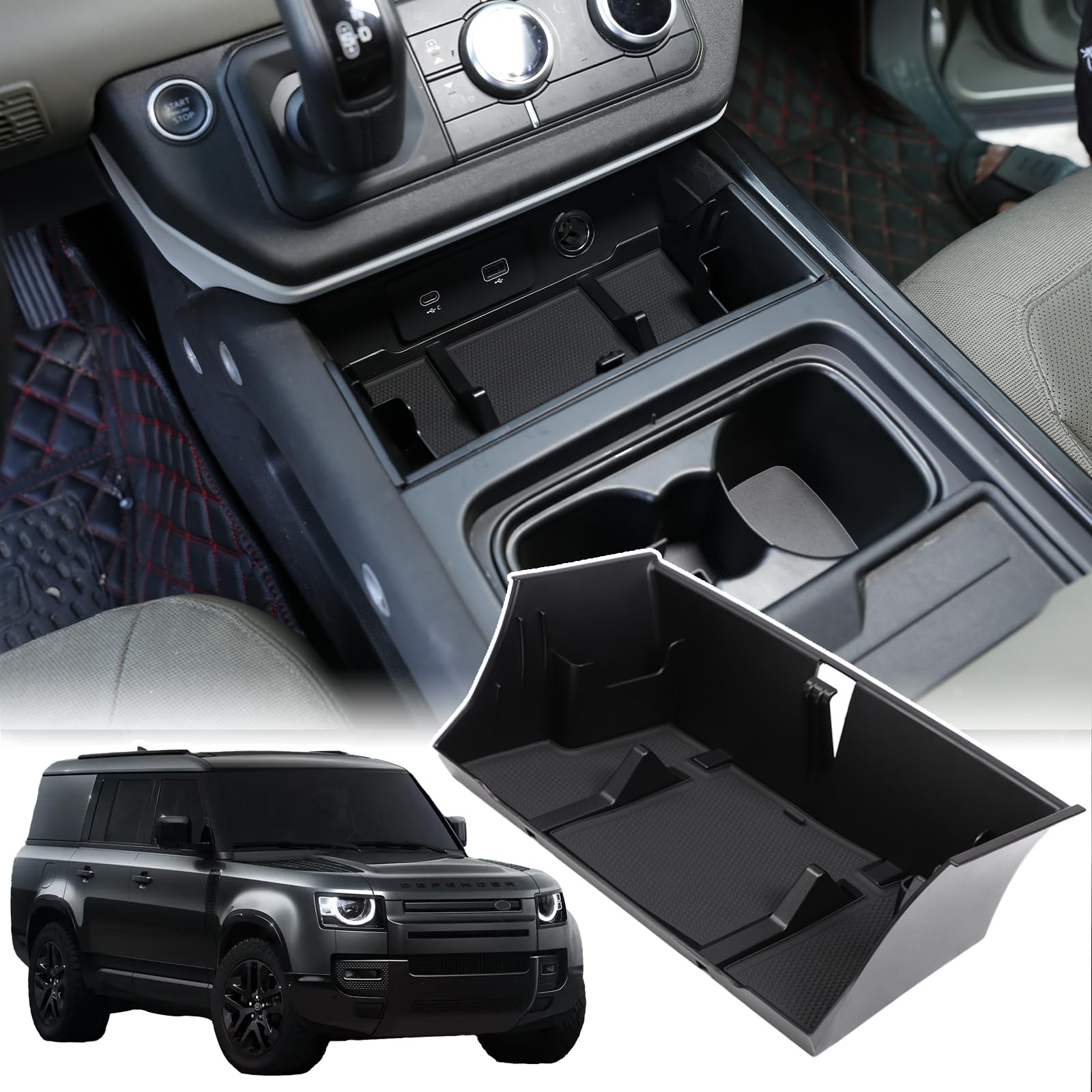 Amazon.com: Bekantogy Center Console Organizer Tray Storage Box ...