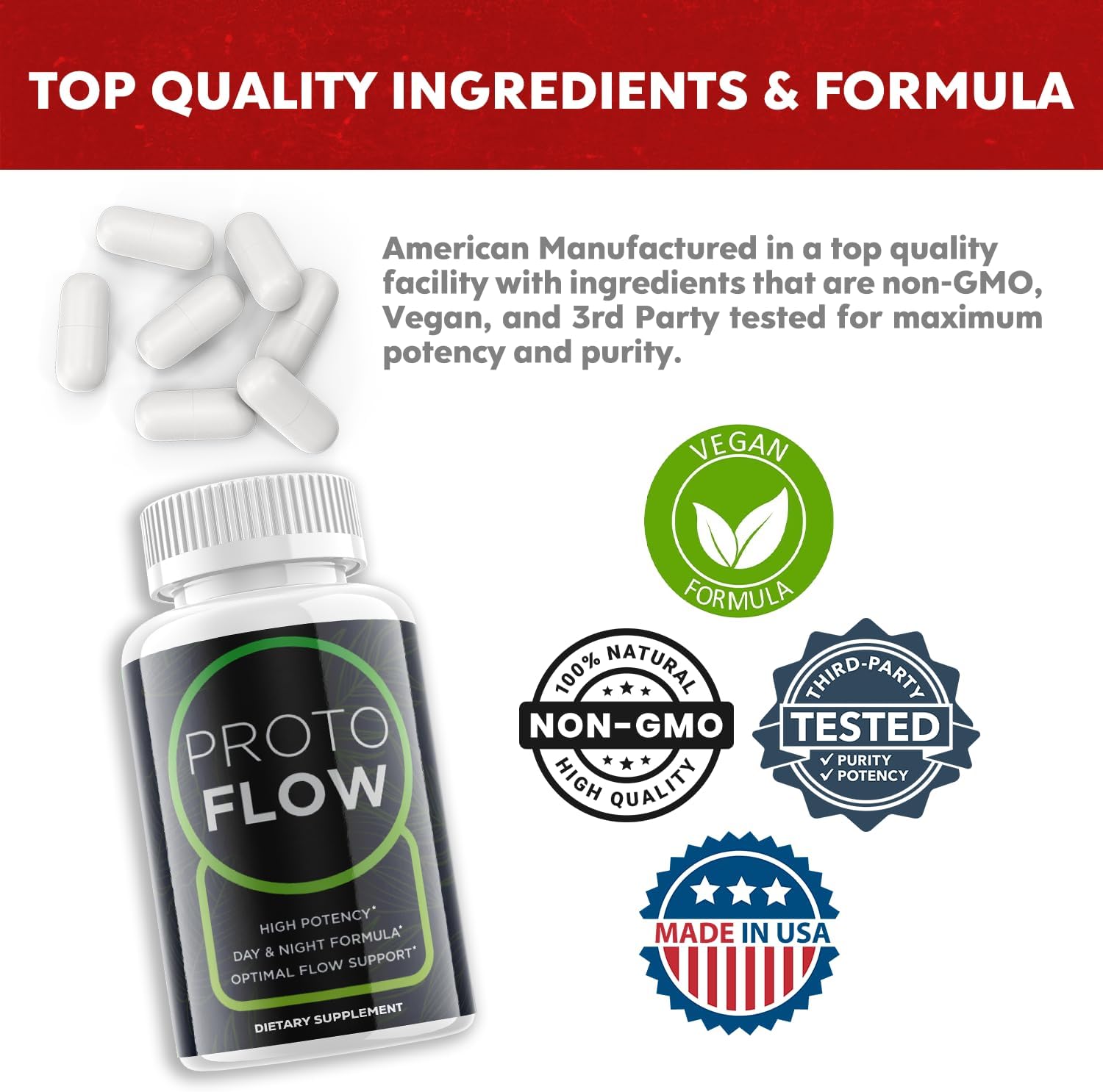 Proto Flow – Píldoras de apoyo de sangre Proto Flow – Suplemento de ...