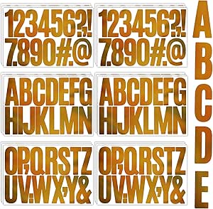 18 Sheets Alphabet Number Stickers, 3 Inch Self Adhesive Vinyl Letters ...