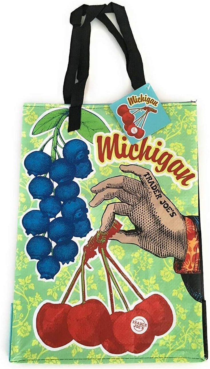 Amazon.com: 1 - Trader Joe's Michigan Theme reusable bag Tote Eco ...
