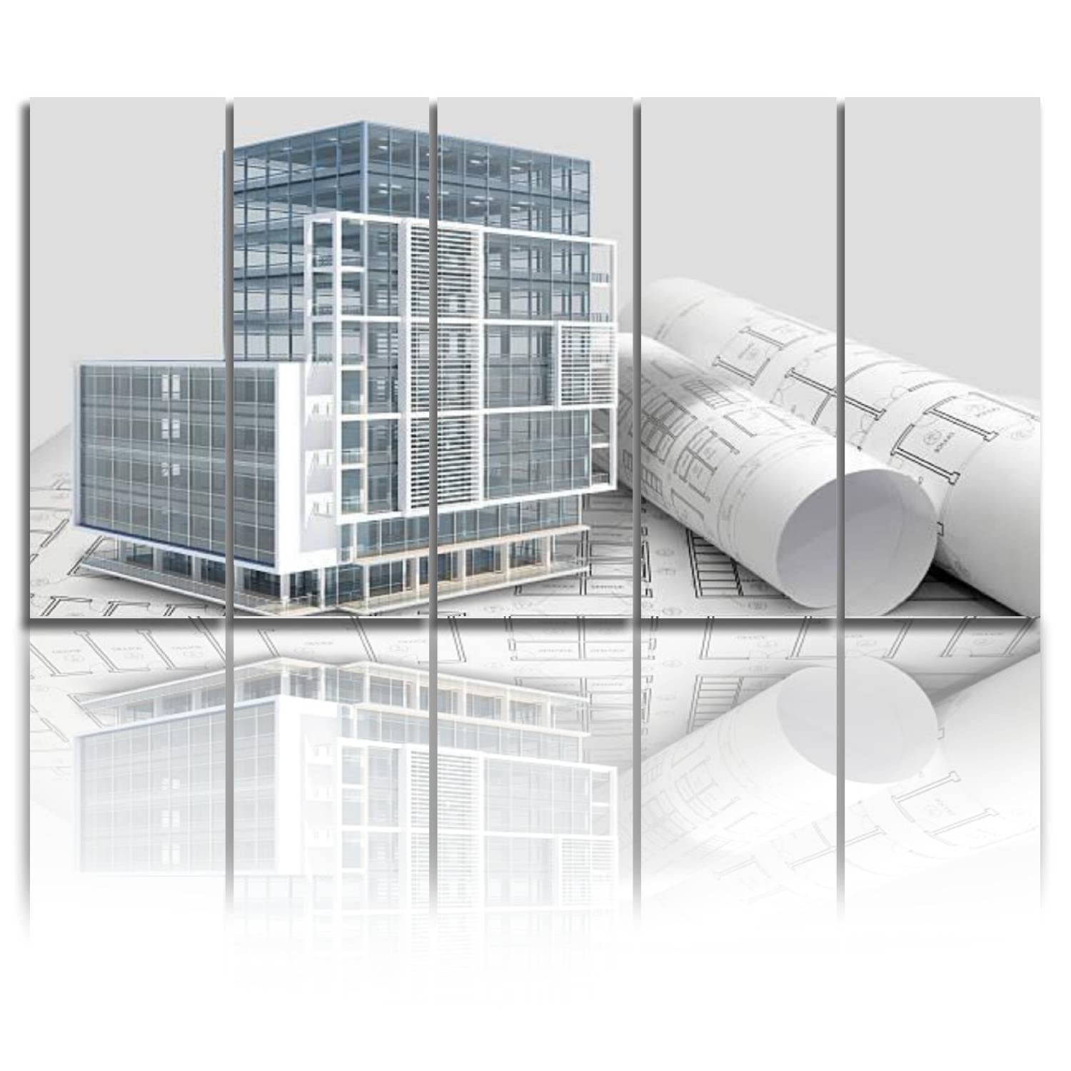 Office Building Blueprint Modern Multipurpose Commercial Building ID
