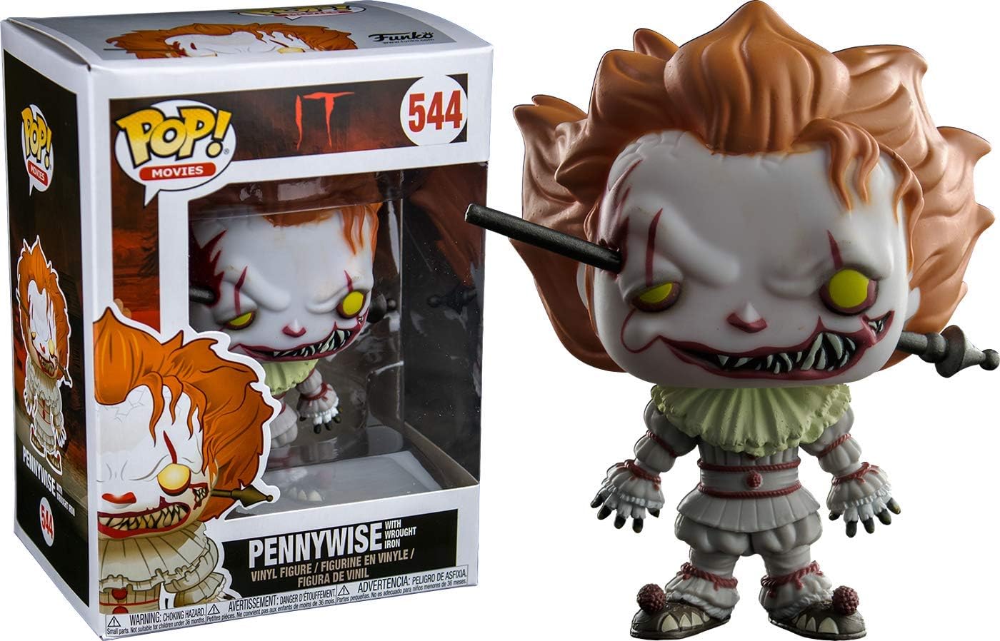 Amazon.com: Funko Pop Movies: Pennywise with Wrought Iron Collectible ...