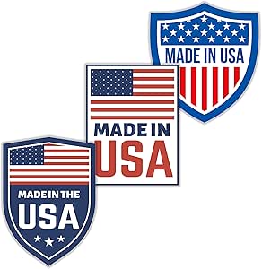 Amazon.com: 3 Pack Assorted Made in USA Sticker | American Flag United ...
