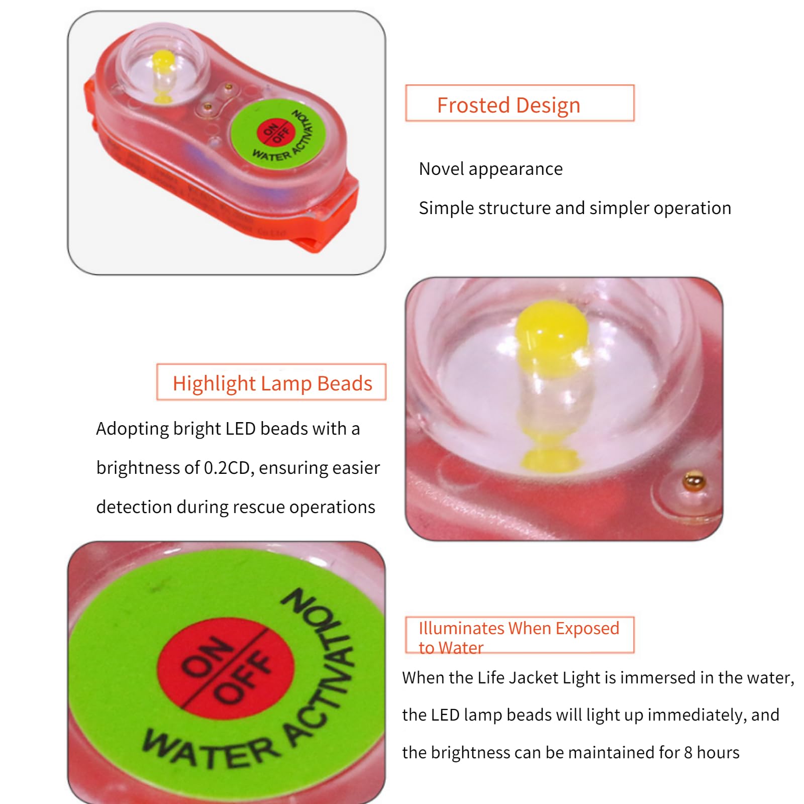 Snapklik.com : Life Jacket Light, Automatic Locator Life Jacket Strobe ...