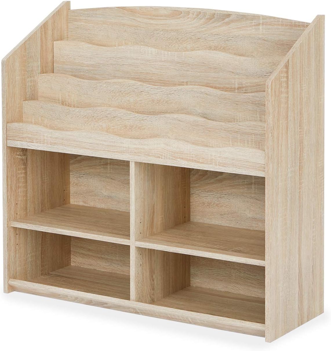 Amazon.co.jp: LOWYA ロウヤ 絵本棚 絵本ラック 棚 スリム 子供 子ども用シェルフ ランドセルラック 教科書 収納 御洒落 幅90cm ラック 単体 オーク : ホーム＆キッチン