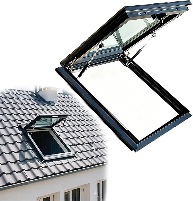 JeCgRrY Skylight Window for House Roof, Hand Skylight with Double-Layer ...