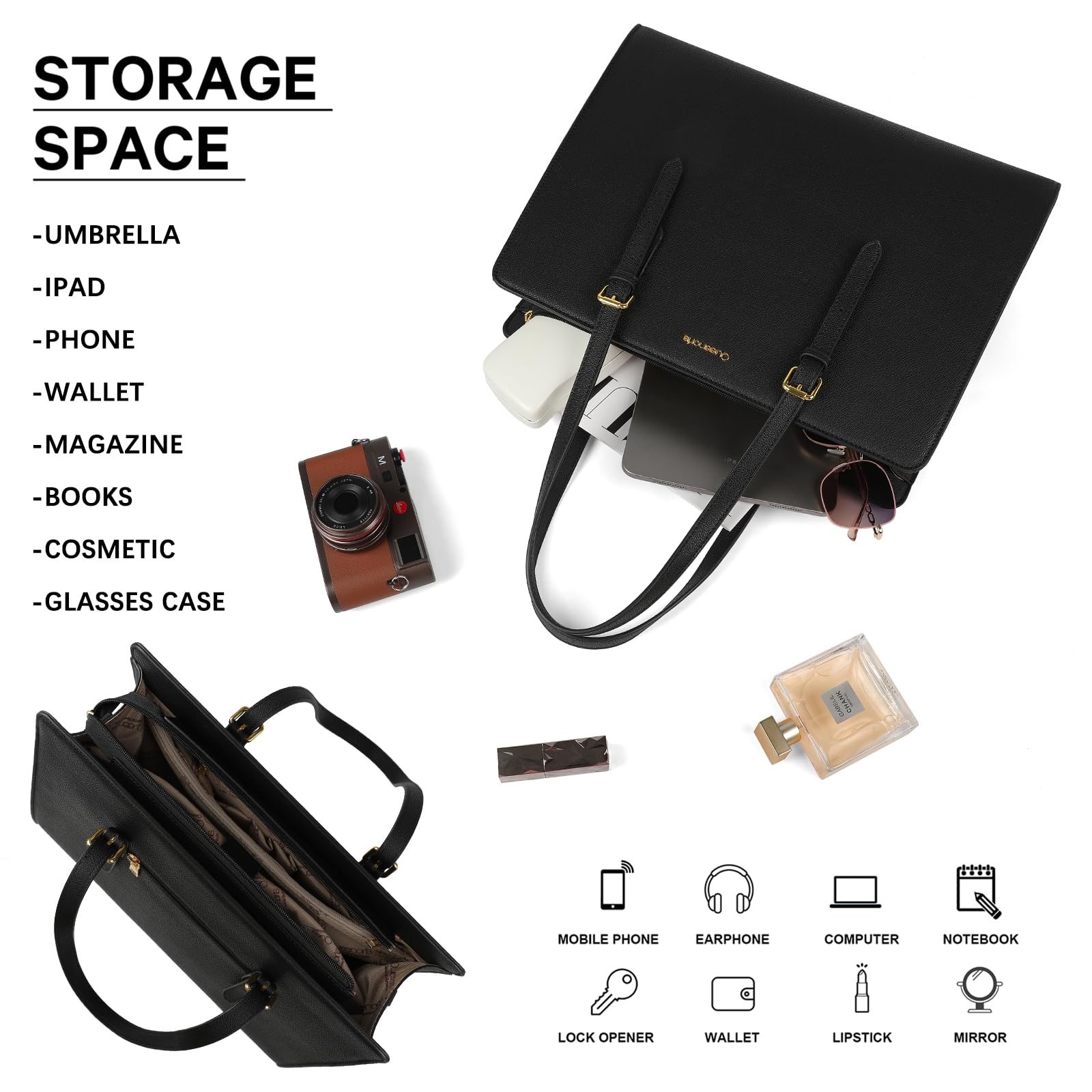 Snapklik.com : PVC Laptop Bag For Women 15.6 Inch Computer Bags Work ...