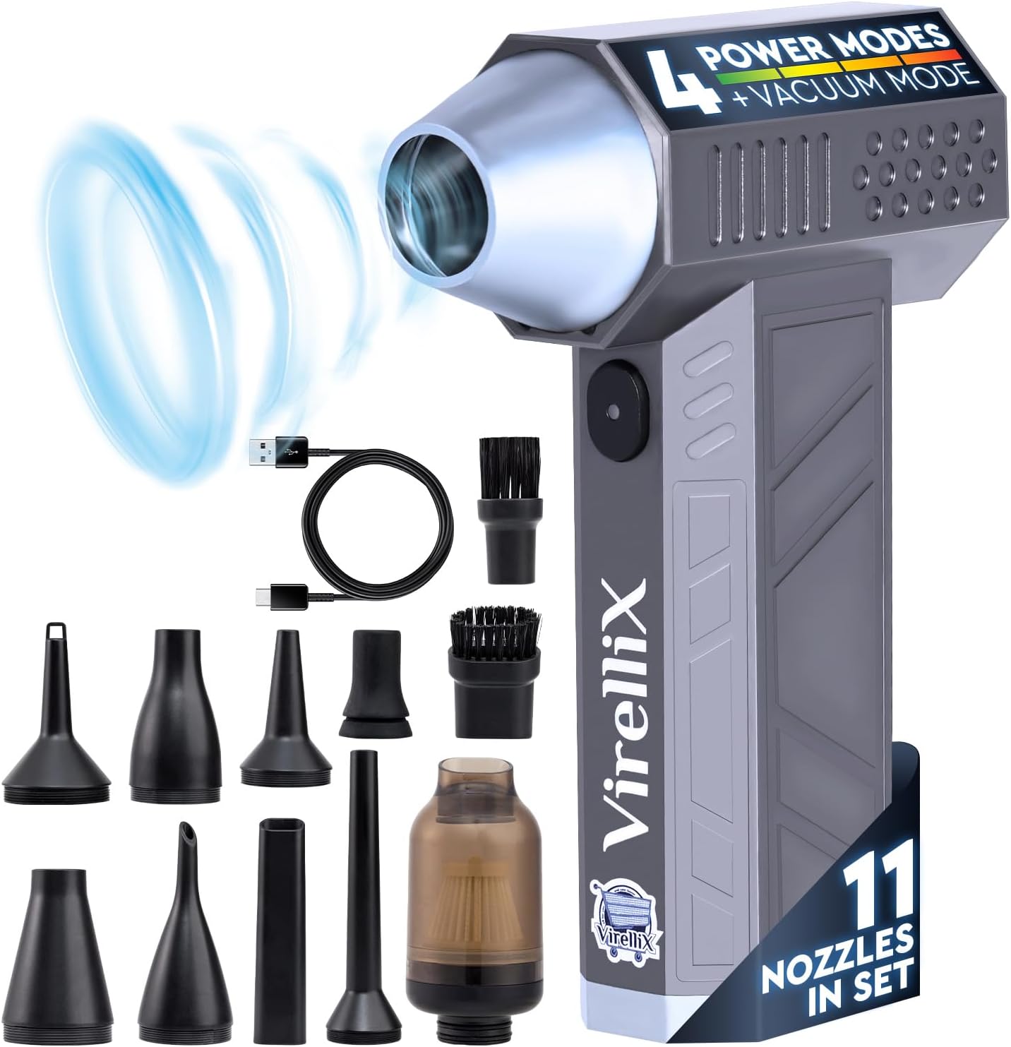 Amazon.com: 2in1 Electric Air Duster&Vacuum Cleaner - 150,000 RPM ...