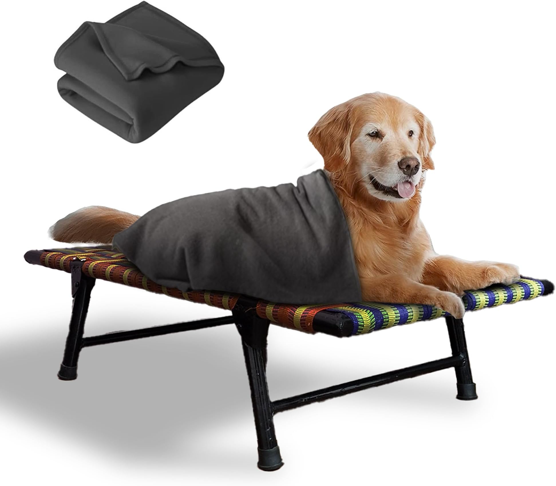 Bedsure Polyester Large Elevated Outdoor Dog Bed - Raised Dog Cots Beds ...