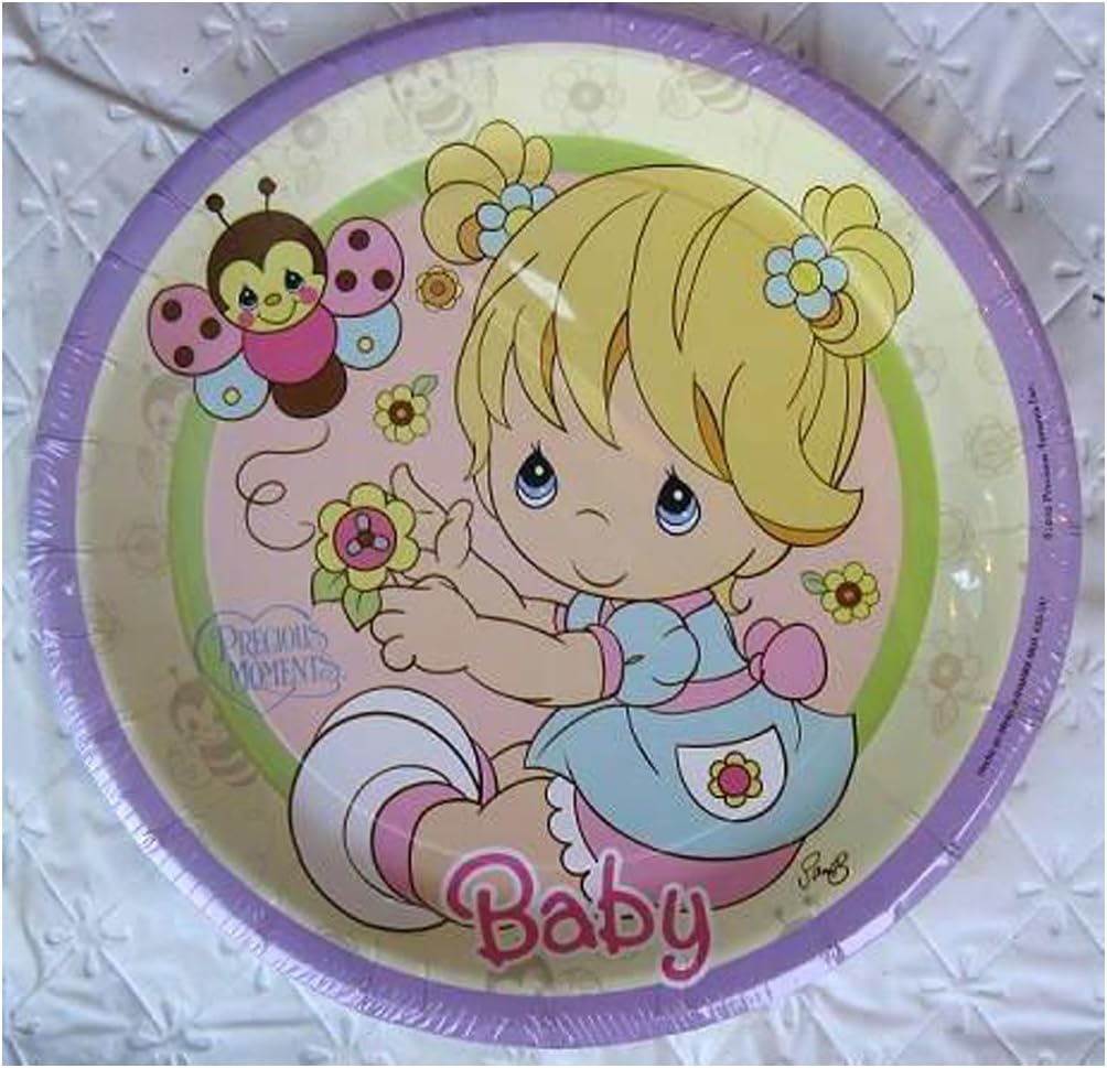 Amazon.com: Precious Moments Party Supplies PLATES LUNCH x12 BABY ...