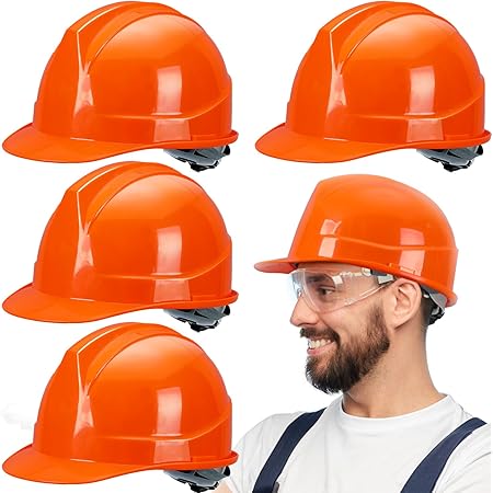 Fabbay 5 Pcs Suspension Hard Hat Ratchet Cap Style Construction Hard ...