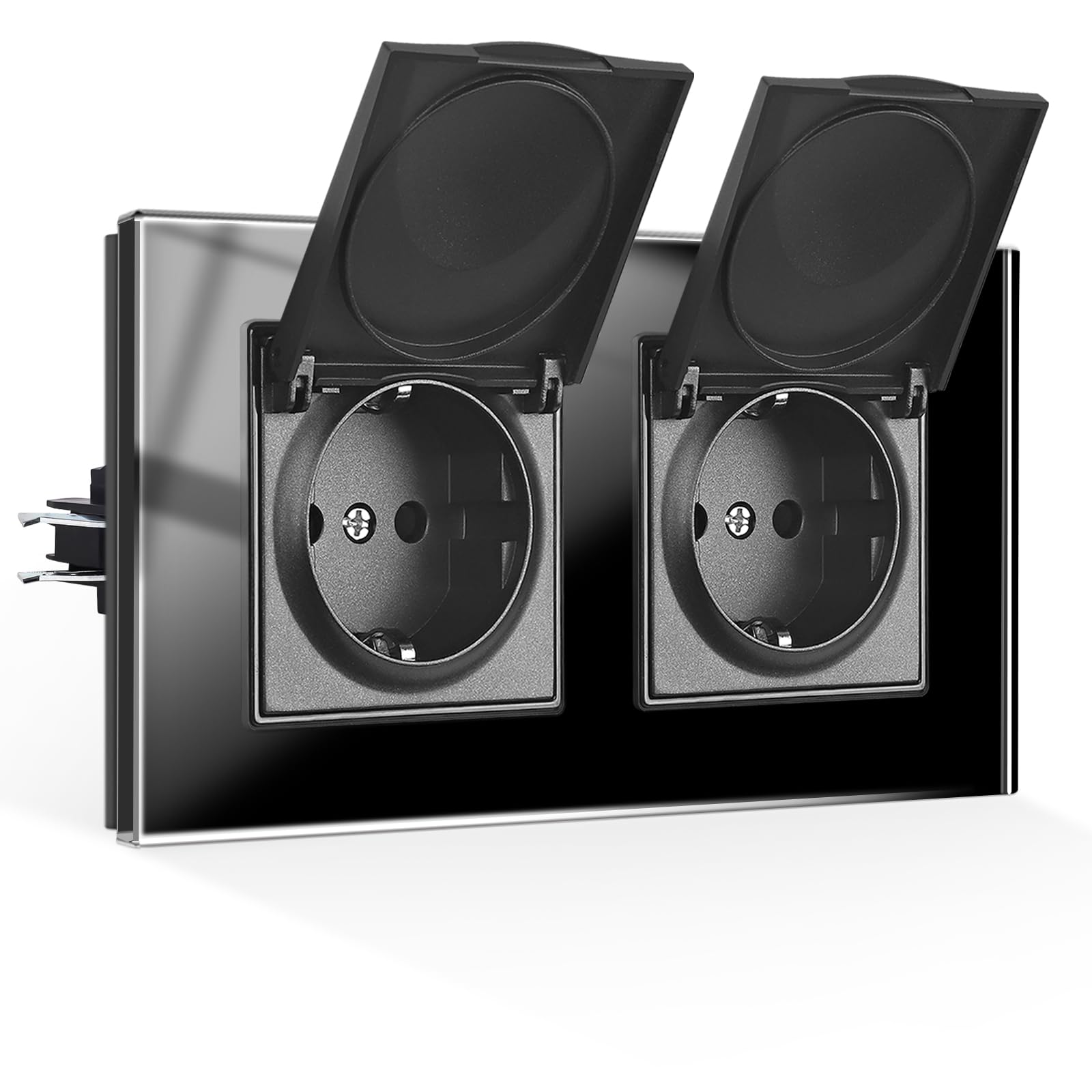 CNBINGO Wasserdicht Doppelsteckdose mit Klappdeckel, Schuko Steckdose ...