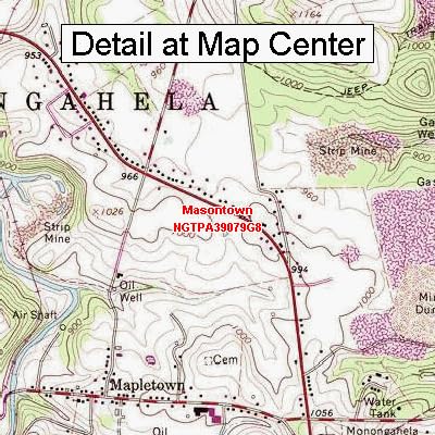 Amazon.com : USGS Topographic Quadrangle Map - Masontown, Pennsylvania ...