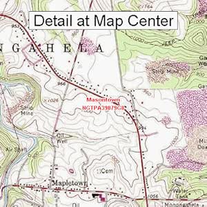 Amazon.com : USGS Topographic Quadrangle Map - Masontown, Pennsylvania ...