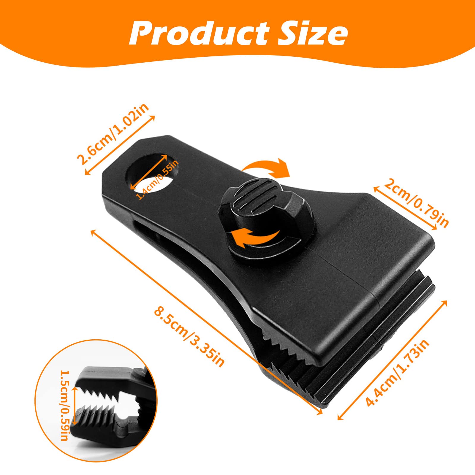 Snapklik.com : Upgrade Large Tarp Clips Heavy Duty Lock Grip, 18 PCs ...