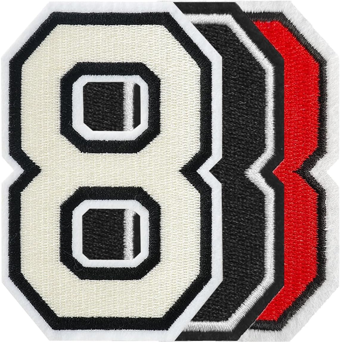 Amazon.com: CXWLJL 3Pcs 4.5 Inch Iron on Number Embroidered Patches ...