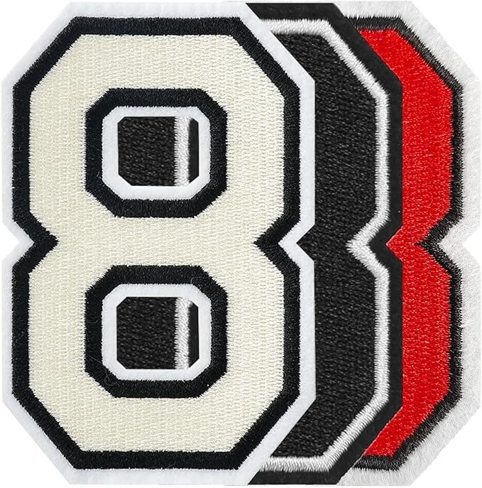 Amazon.com: CXWLJL 3Pcs 4.5 Inch Iron on Number Embroidered Patches ...