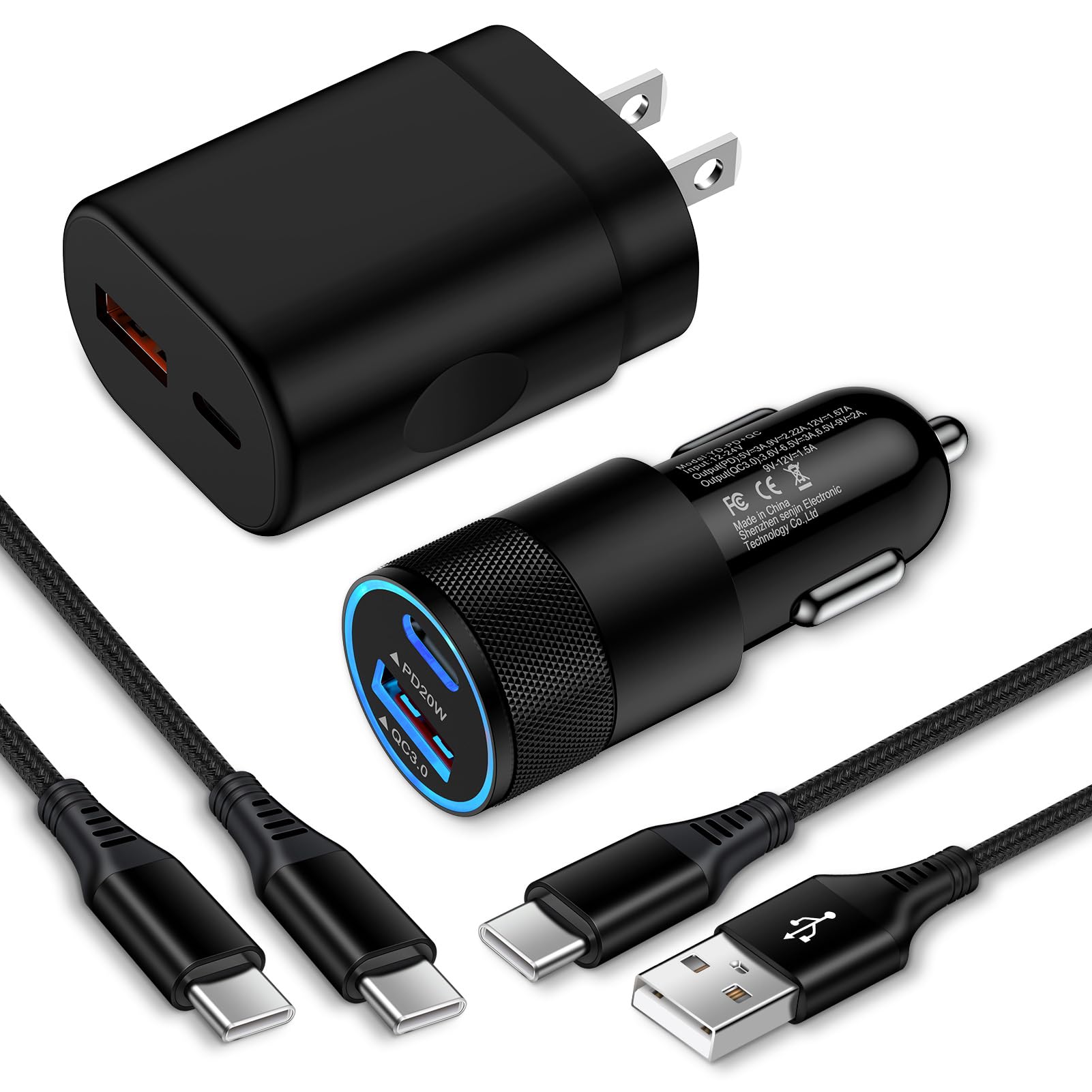 Amazon.com: Super Fast Charger Type C Dual Port Samsung Charging Block ...