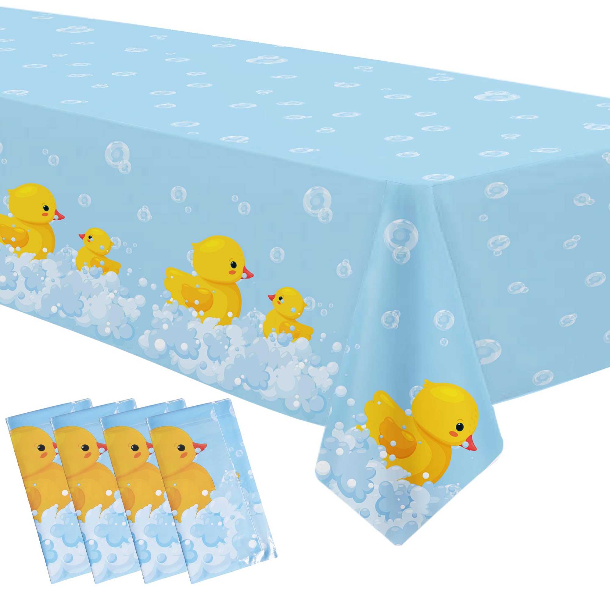 Amazon.com: APOWBLS Rubber Duck Party Decorations Tablecloth ...