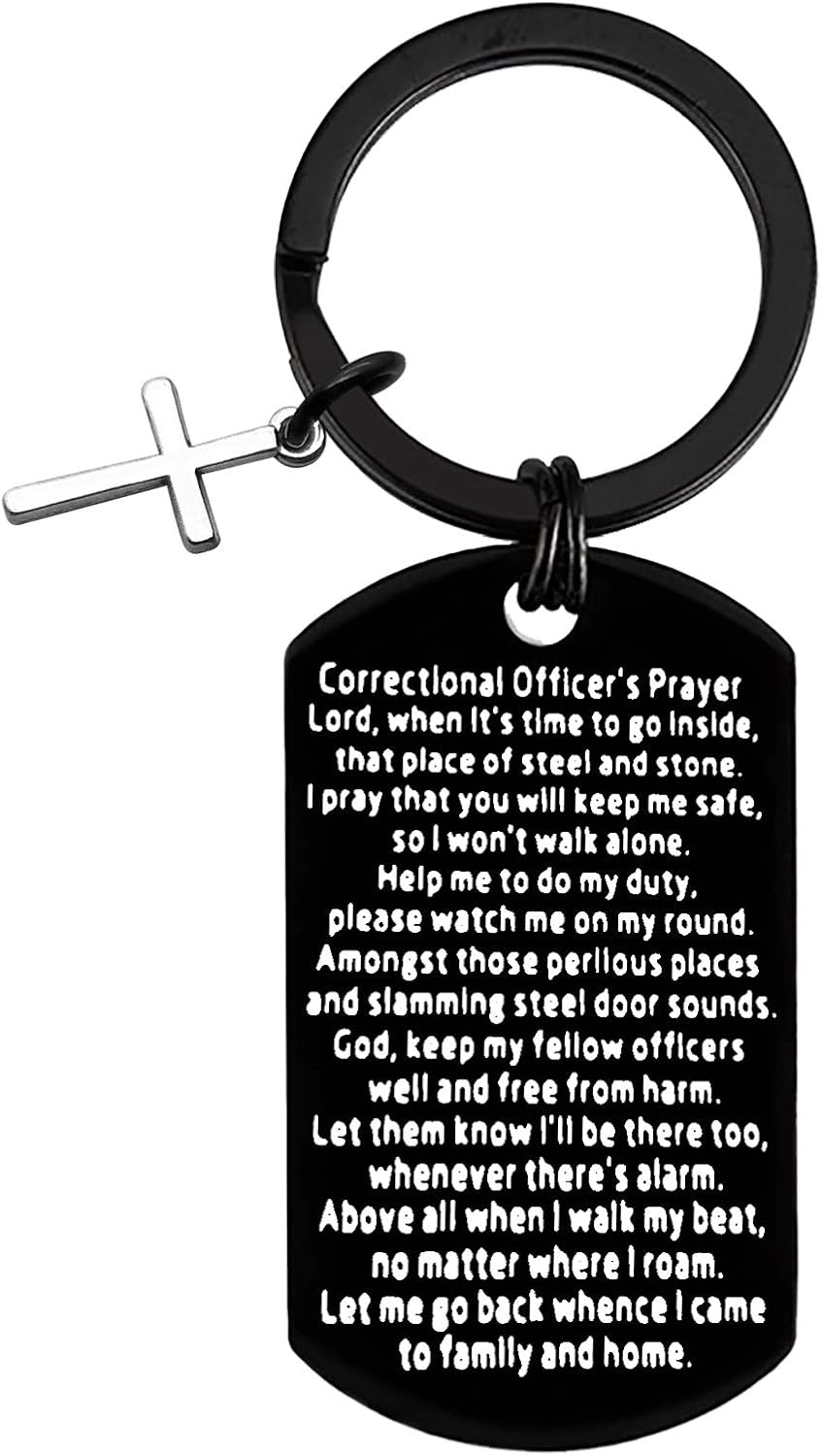 Amazon.com: Vadaka Correctional Officer Gift Keychain Prayer Jewelry ...