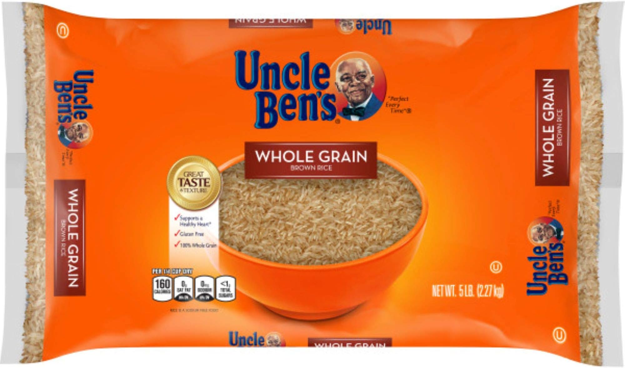 Amazon.com : UNCLE BEN'S Whole Grain Brown Rice Bag, 5lb. : Grocery ...