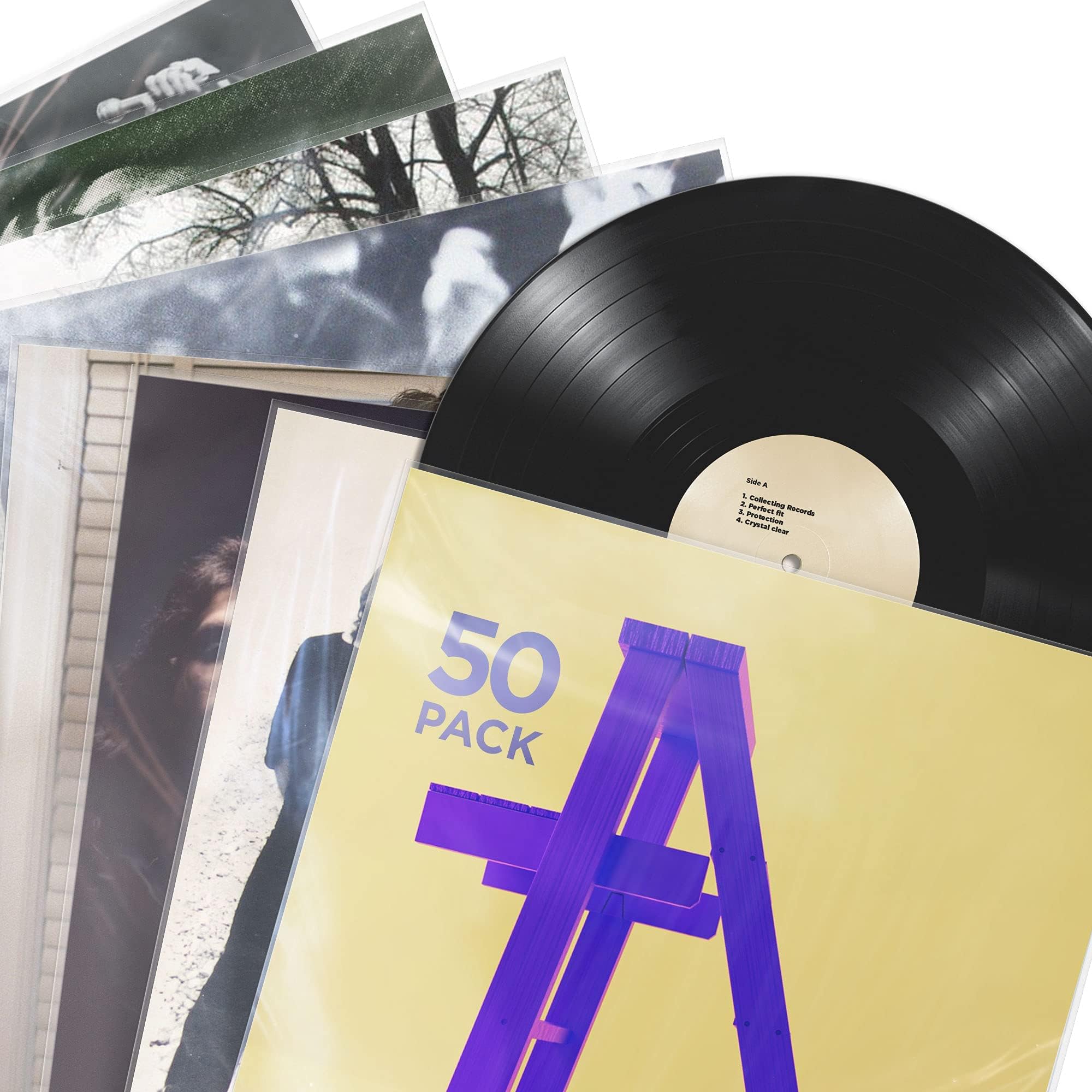 Amazon.com : Claev 50 Anti Static Inner Record Sleeves for Vinyl LP ...