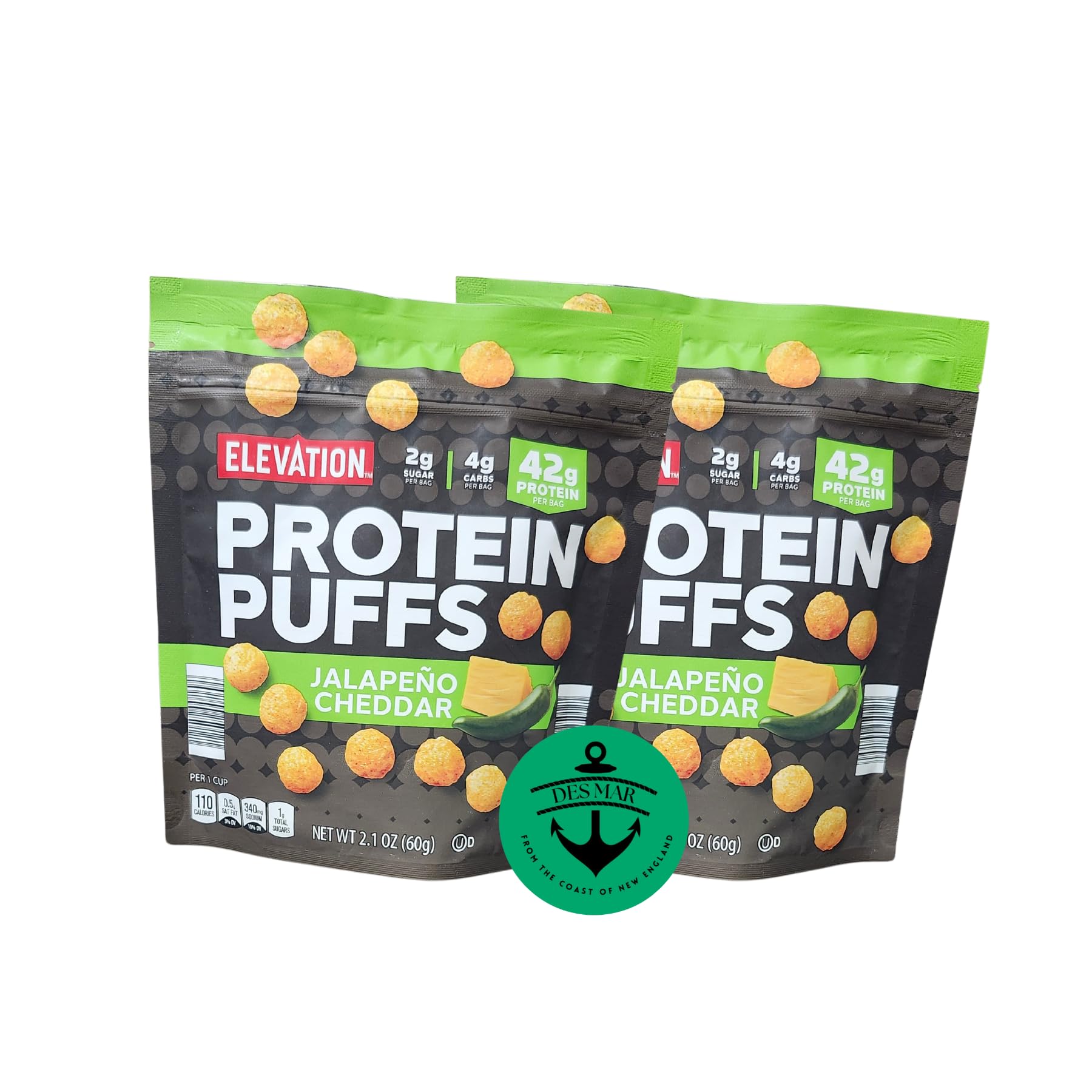 Amazon.com: Protein Puffs Bundle by Des Mar & Elevation - TWO PACK ...