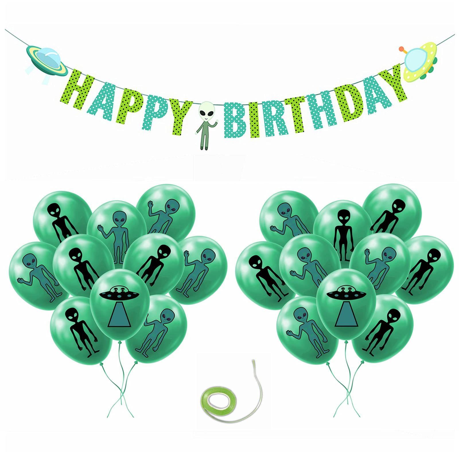 Alien Theme Birthday Party Decoration Kit Alien Birthday Banner Alien ...