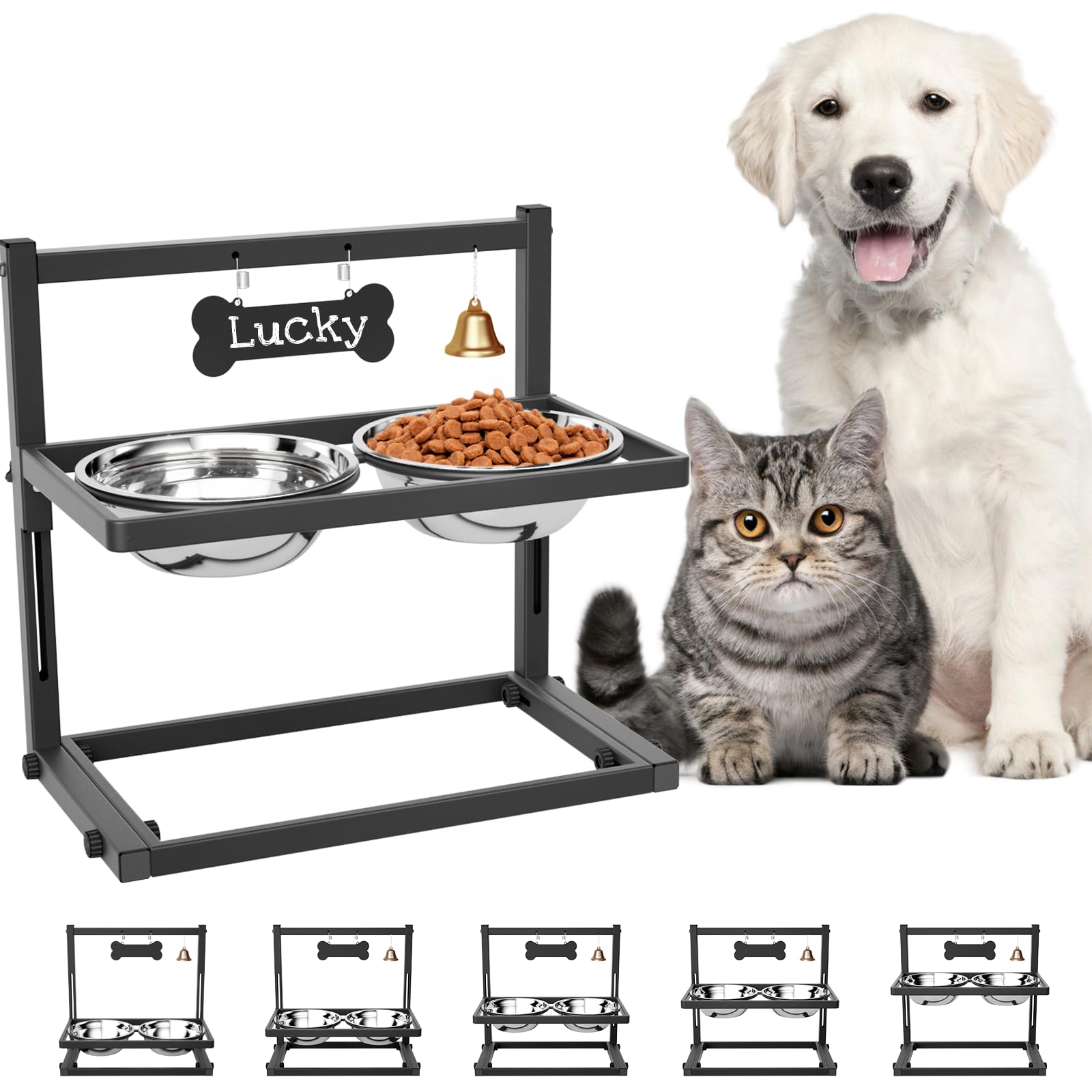 Snapklik.com : Elevated Dog Bowls For Medium And Small Dogs, 5 ...