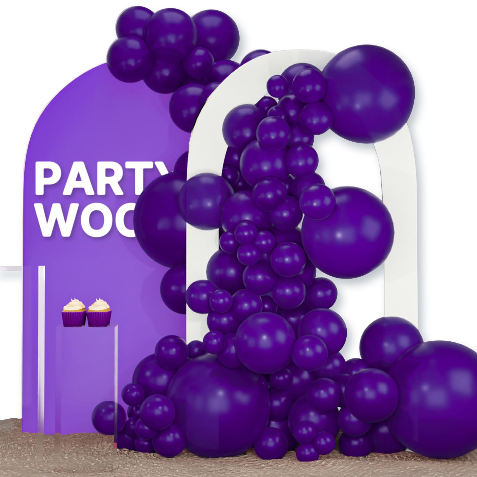 Amazon.com: PartyWoo Royal Purple Balloons, 120 pcs Dark Purple ...