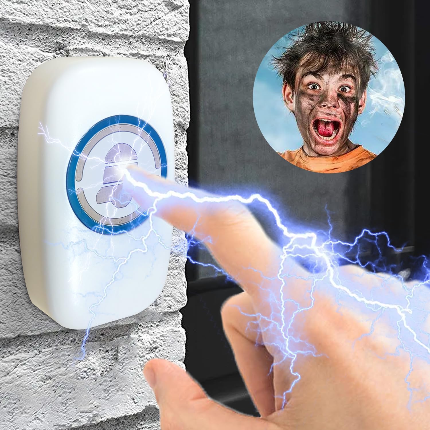CCMIOCO Electric Shock doorbell, Safe and Funny Prank Props, doorbell ...